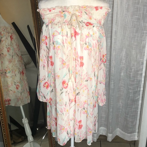 Topia | Dresses | Nwt Topia Off The Shoulder Floral Blouse Dress Sz M ...